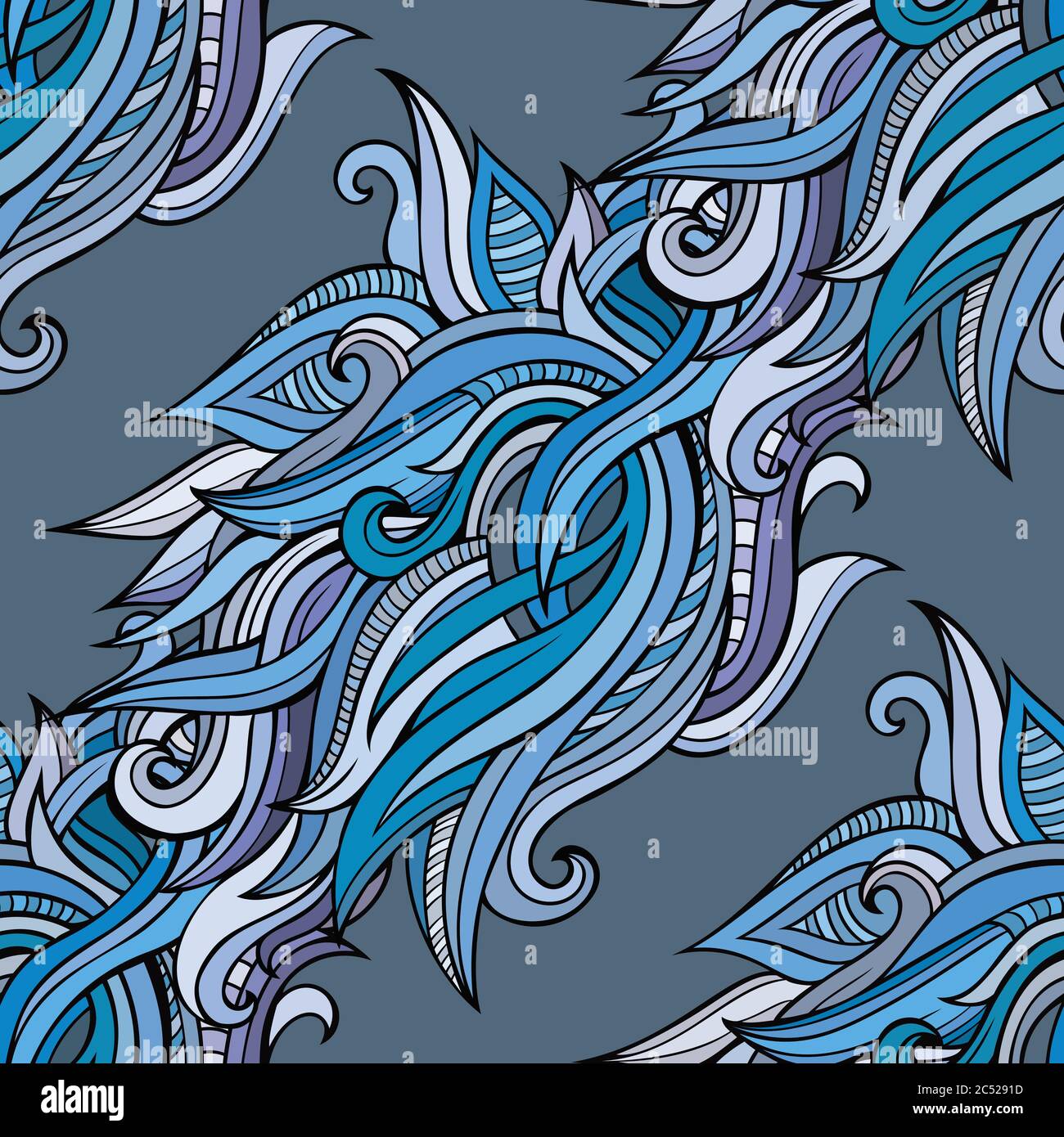 Vector seamless abstract nature pattern Stock Vector Image & Art - Alamy