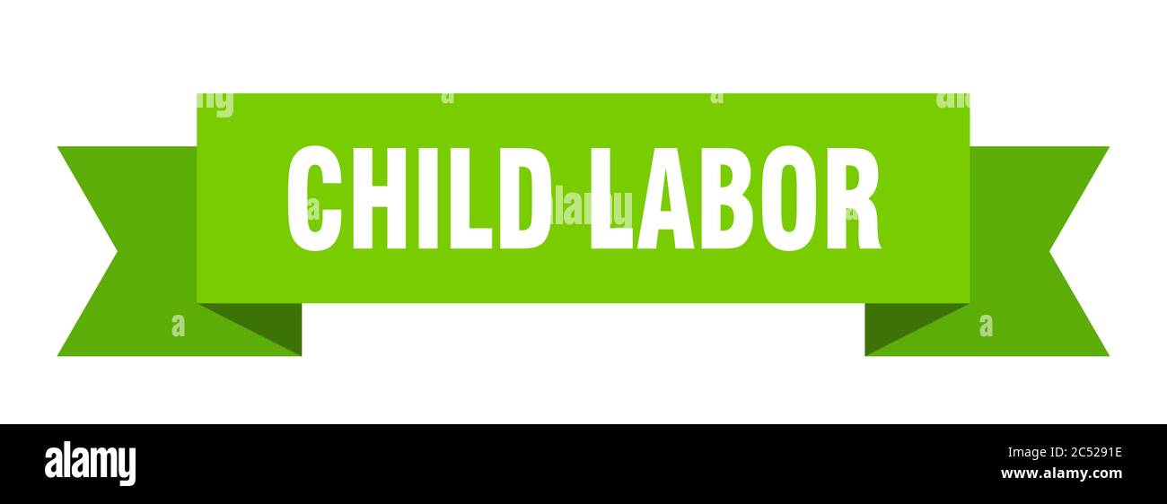child labor ribbon. child labor isolated band sign. child labor banner ...