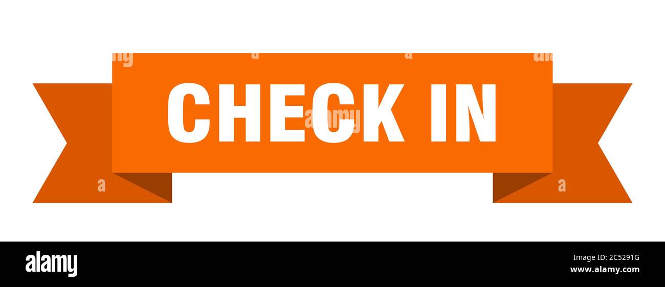 check in ribbon. check in isolated band sign. check in banner Stock ...