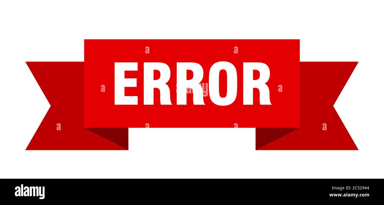 error ribbon. error isolated band sign. error banner Stock Vector Image ...