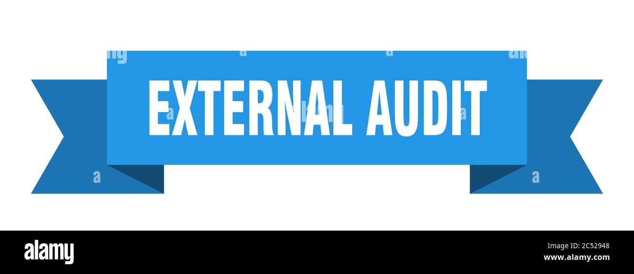 external audit ribbon. external audit isolated band sign. external ...