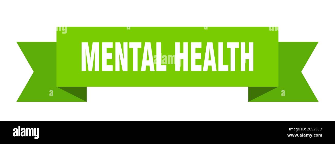 mental health ribbon. mental health isolated band sign. mental health ...