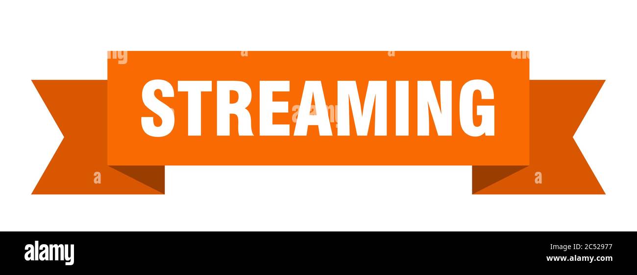 streaming ribbon. streaming isolated band sign. streaming banner Stock ...