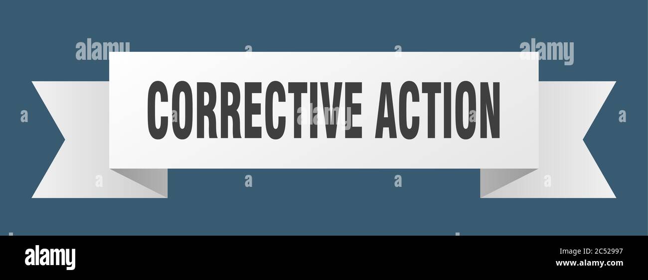 corrective action ribbon. corrective action isolated band sign ...