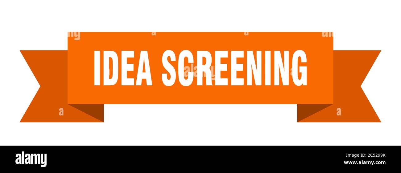 idea screening ribbon. idea screening isolated band sign. idea ...