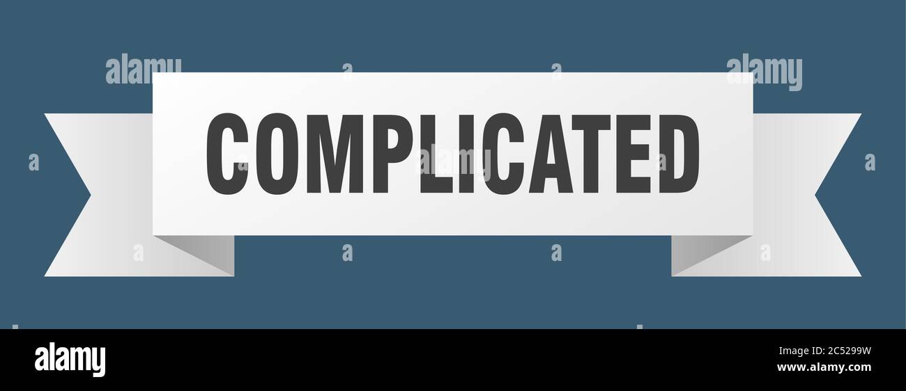 complicated ribbon. complicated isolated band sign. complicated banner ...