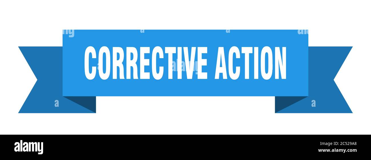 corrective action ribbon. corrective action isolated band sign ...