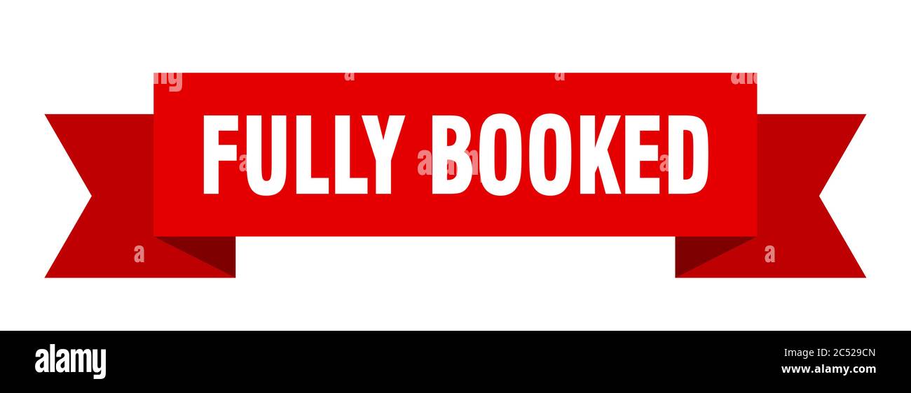 fully booked ribbon. fully booked isolated band sign. fully booked ...