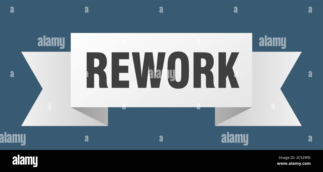 rework ribbon. rework isolated band sign. rework banner Stock Vector ...