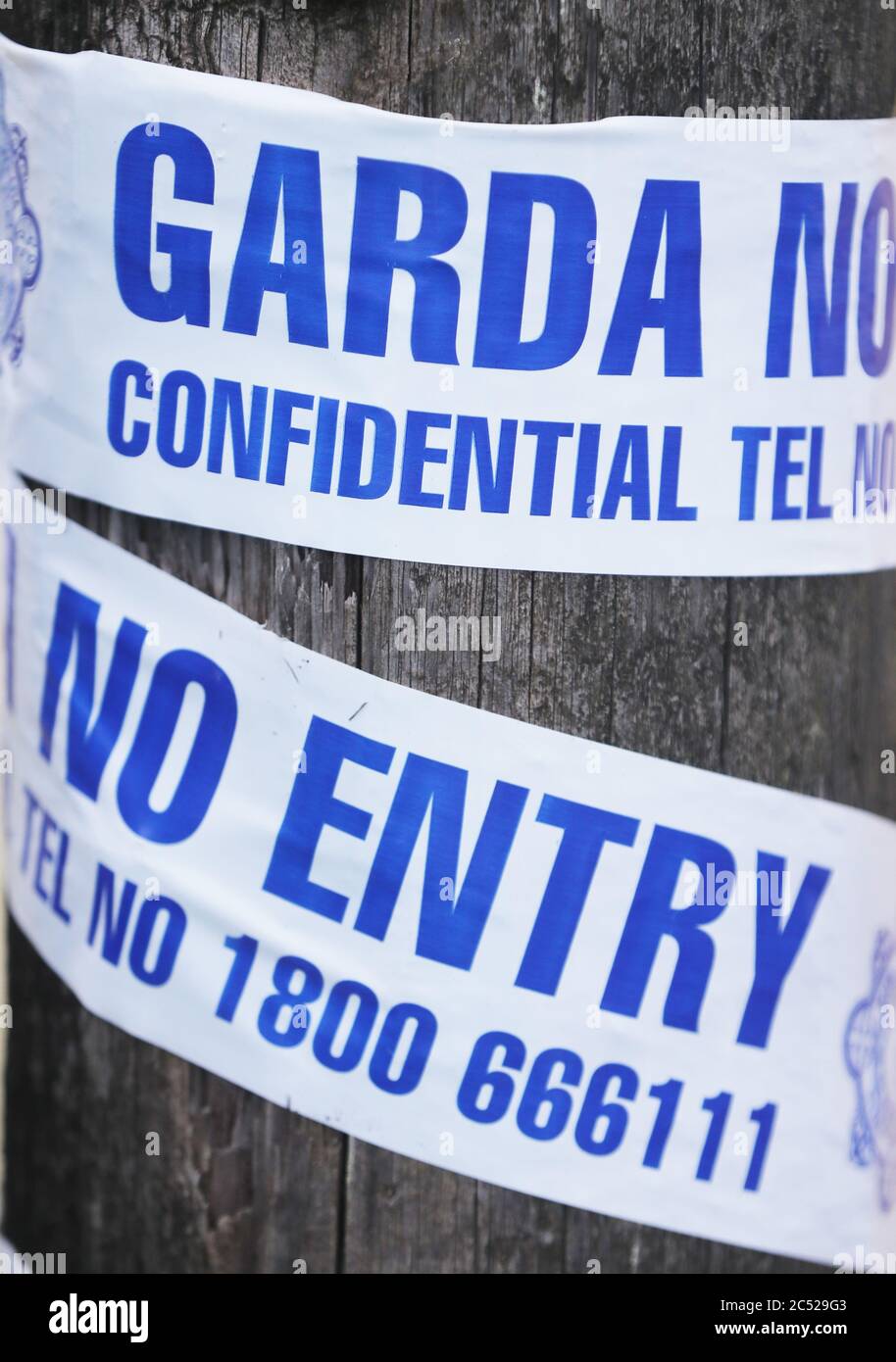 Stock images of Garda Crime scene tape Stock Photo - Alamy