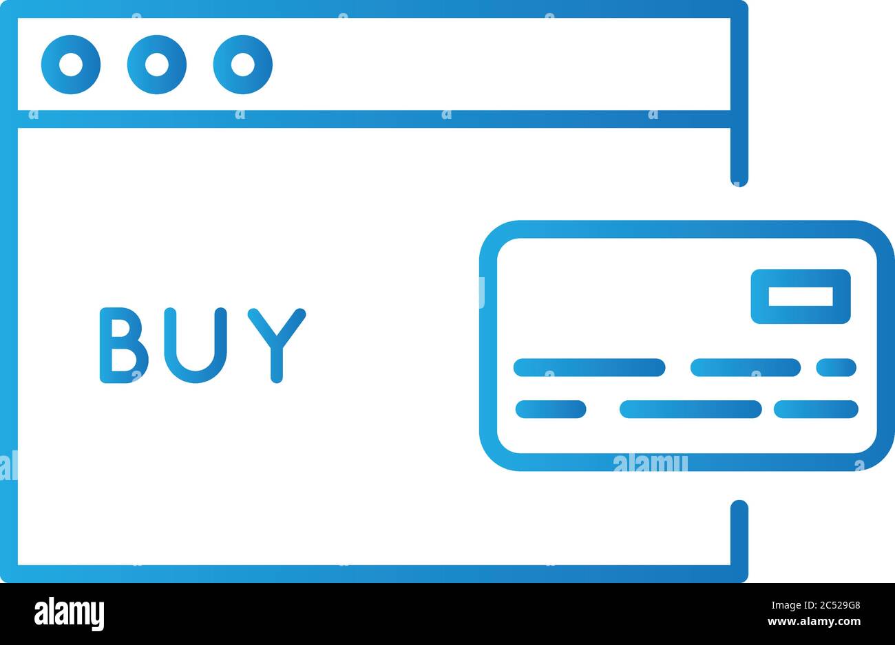 template with credit card payment online gradient style vector ...