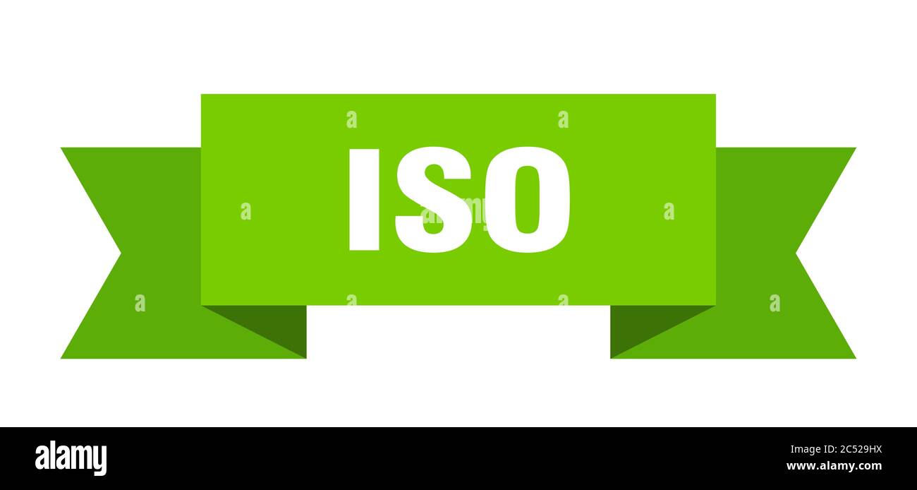 iso ribbon. iso isolated band sign. iso banner Stock Vector Image & Art ...