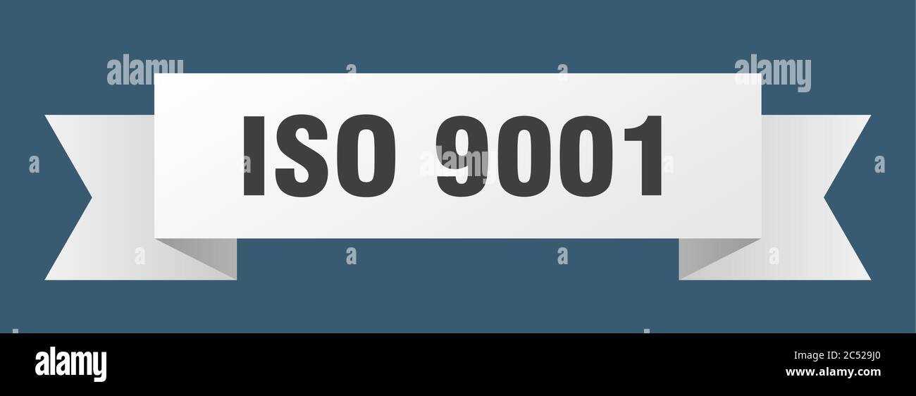 iso 9001 ribbon. iso 9001 isolated band sign. iso 9001 banner Stock ...
