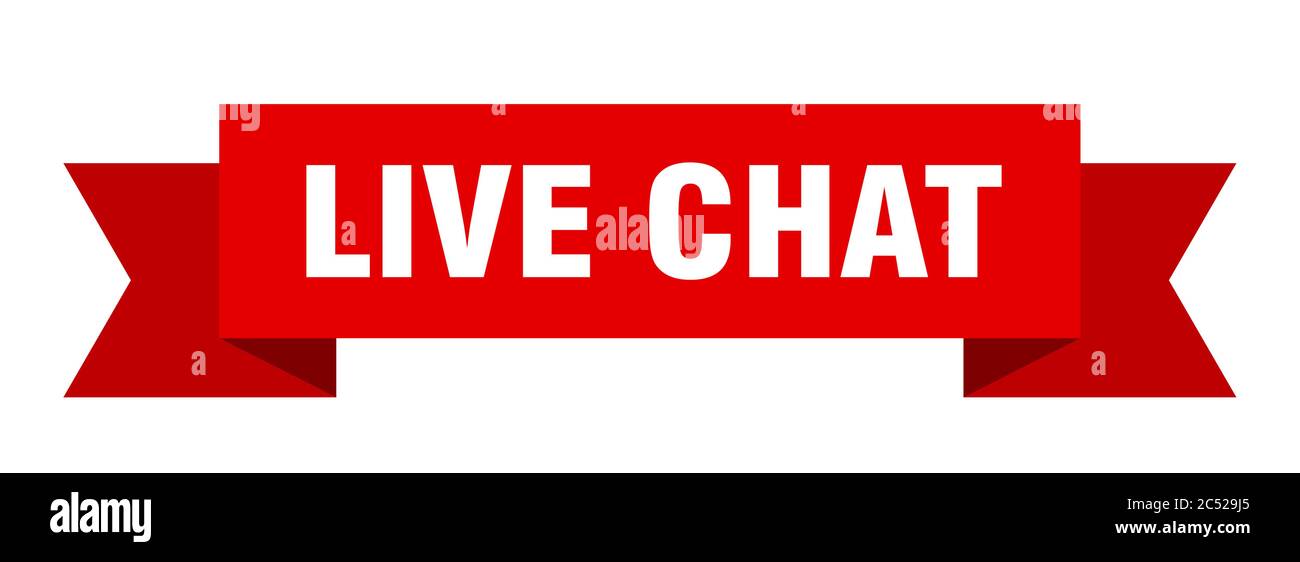 live chat ribbon. live chat isolated band sign. live chat banner Stock ...