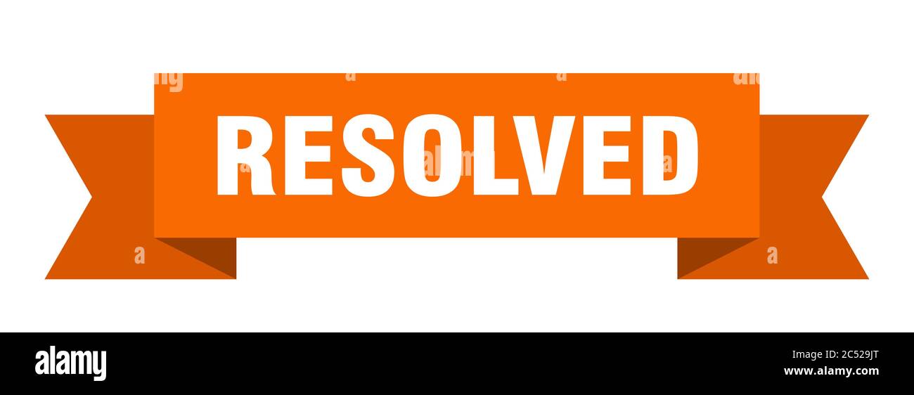 resolved ribbon. resolved isolated band sign. resolved banner Stock ...