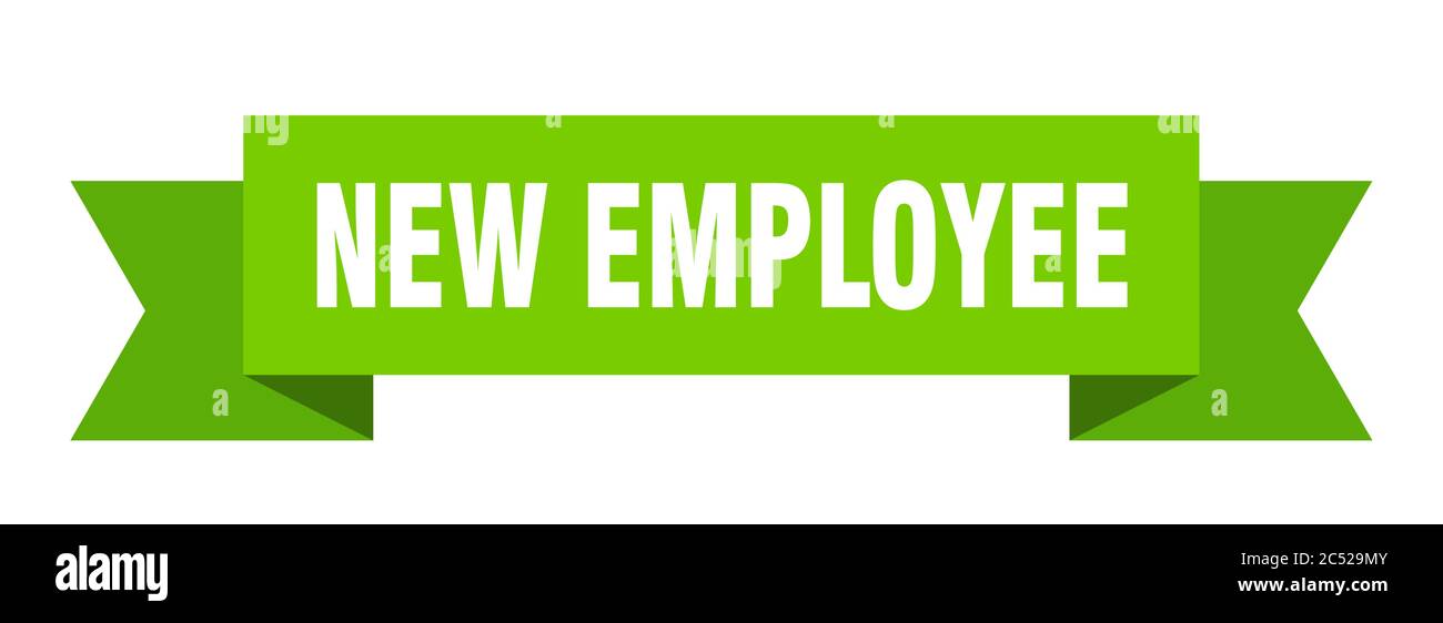 new employee ribbon. new employee isolated band sign. new employee ...