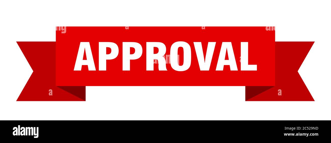 approval ribbon. approval isolated band sign. approval banner Stock ...