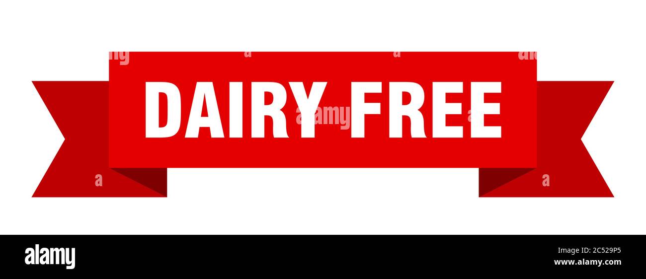 dairy free ribbon. dairy free isolated band sign. dairy free banner ...