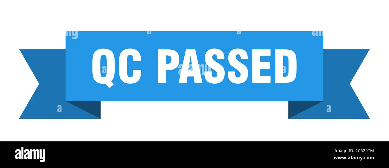 qc passed ribbon. qc passed isolated band sign. qc passed banner Stock ...