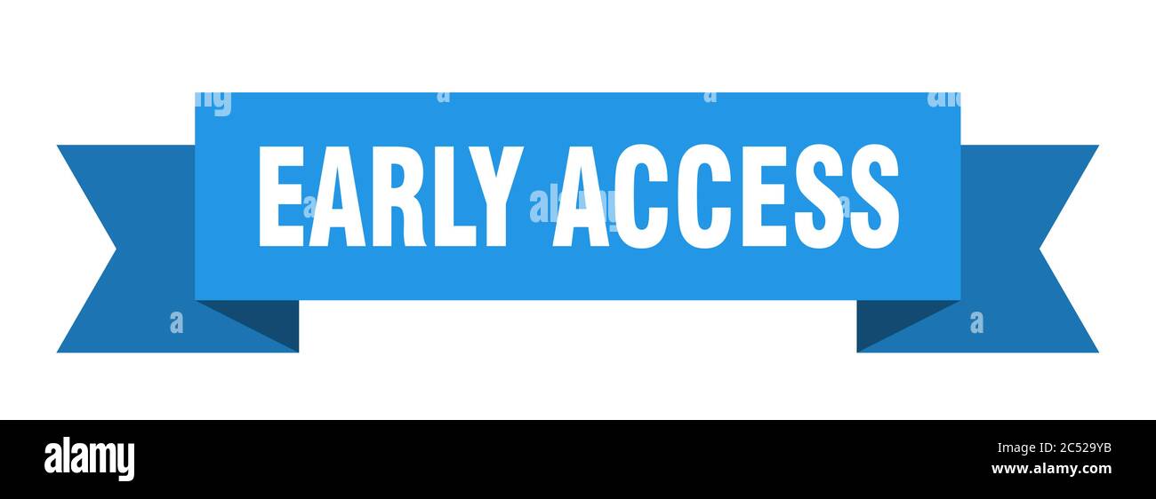 early access ribbon. early access isolated band sign. early access ...