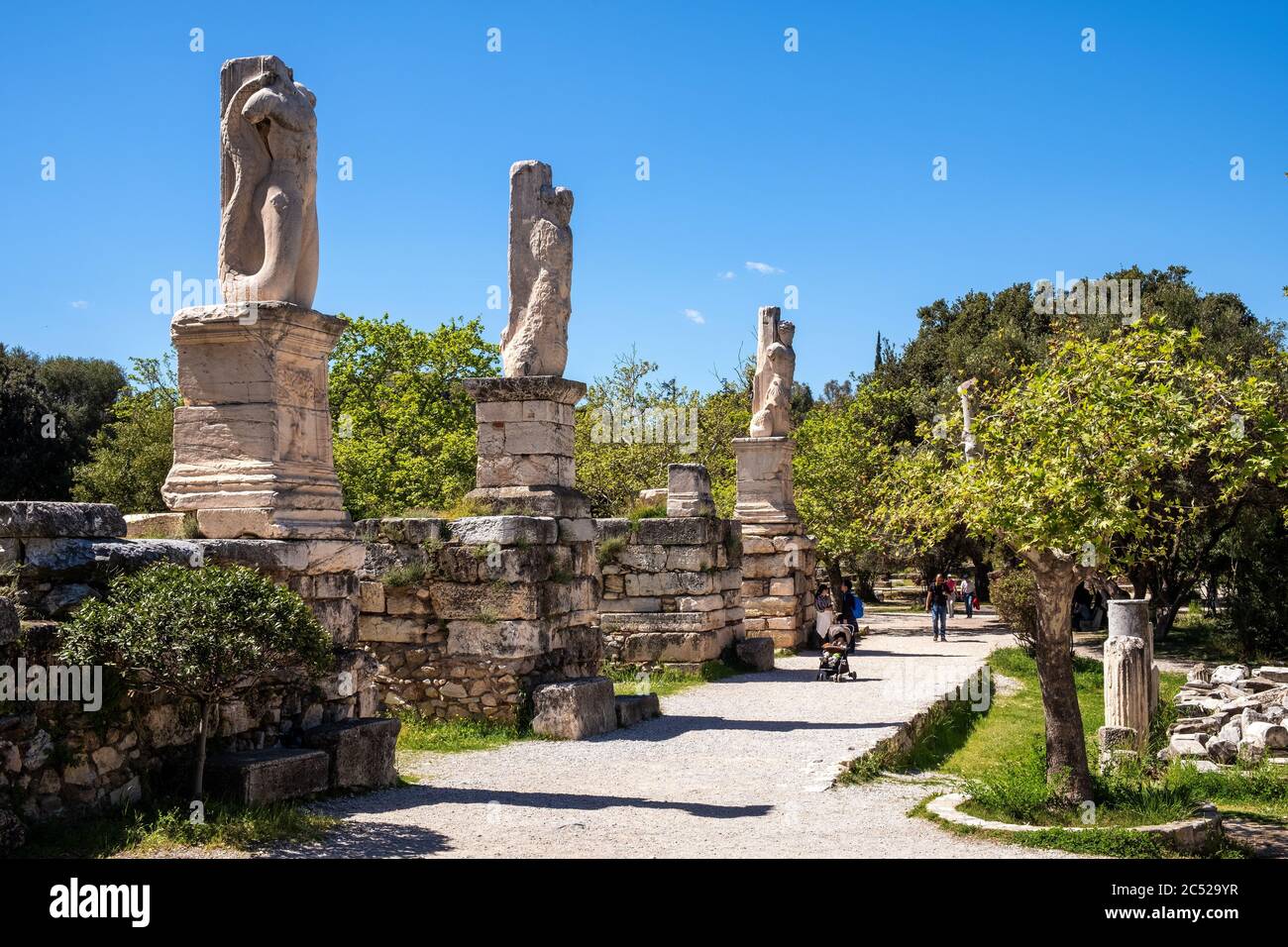 Athens, Attica / Greece - 2018/04/02: Panoramic view of ancient ...