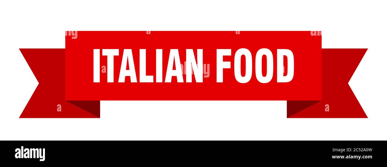 italian food ribbon. italian food isolated band sign. italian food ...