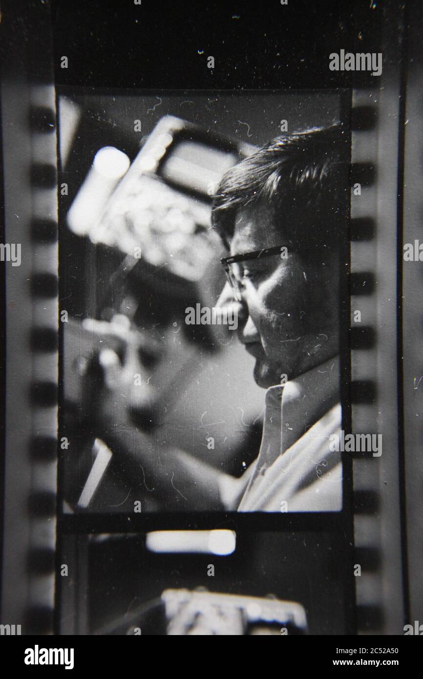 Fine 70s vintage contact print black and white photography of a ...