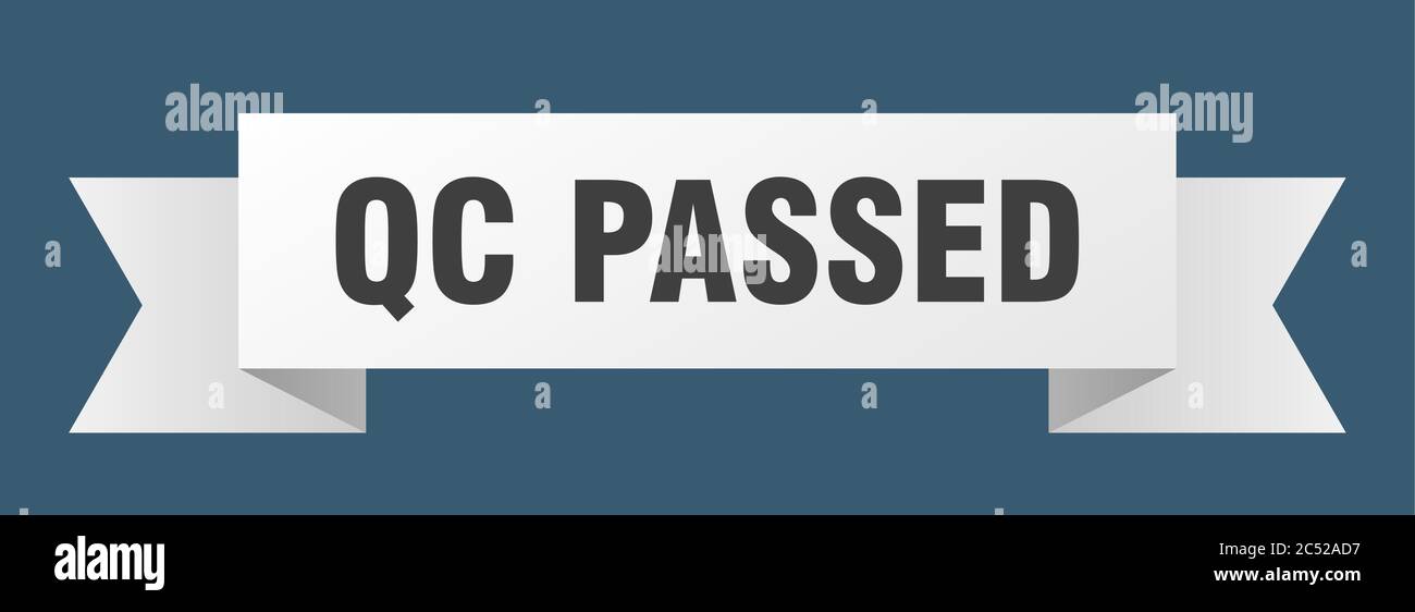 qc passed ribbon. qc passed isolated band sign. qc passed banner Stock ...