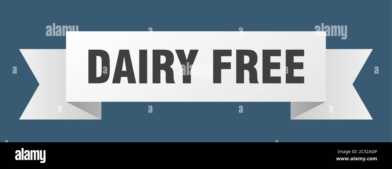 dairy free ribbon. dairy free isolated band sign. dairy free banner ...