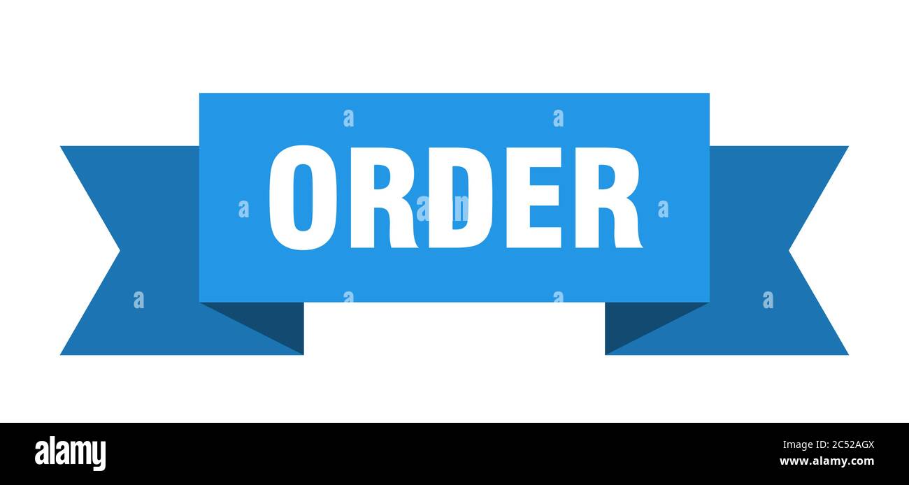 order ribbon. order isolated band sign. order banner Stock Vector Image ...