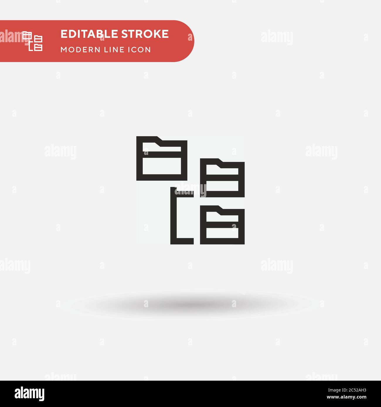 Folder Simple vector icon. Illustration symbol design template for web ...