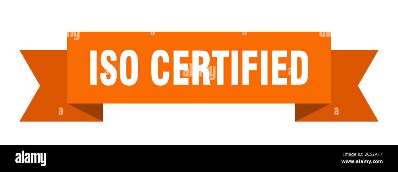 iso certified ribbon. iso certified isolated band sign. iso certified ...