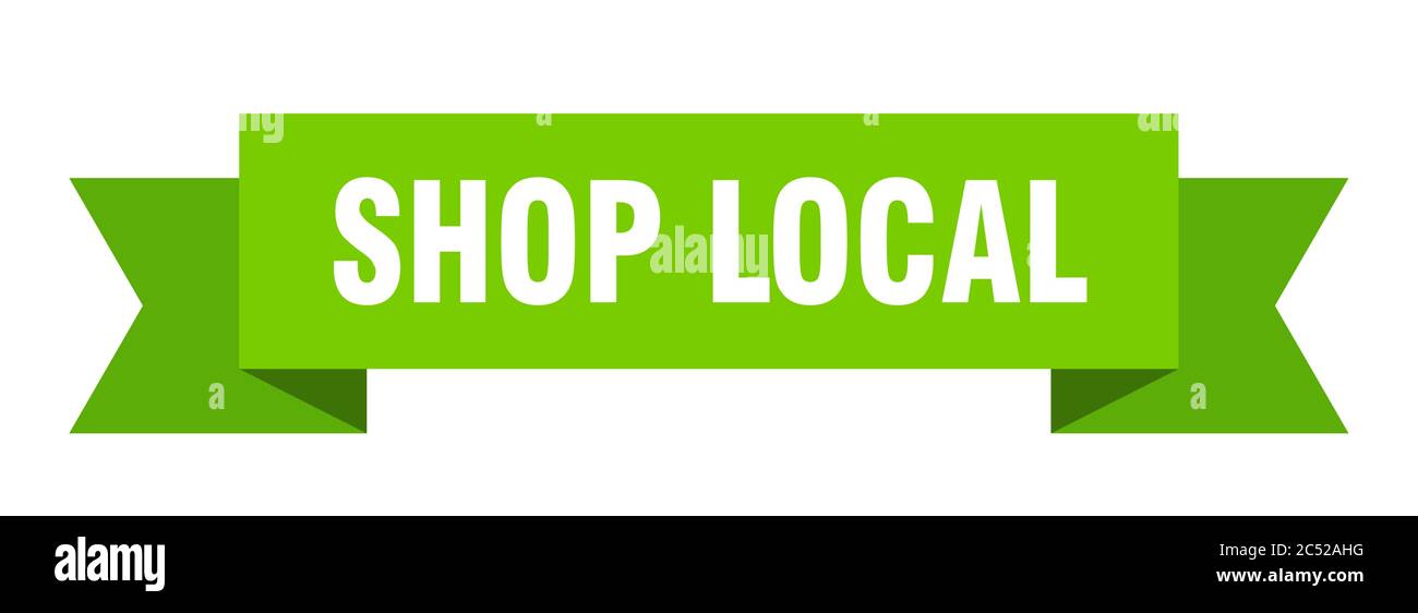 shop local ribbon. shop local isolated band sign. shop local banner ...