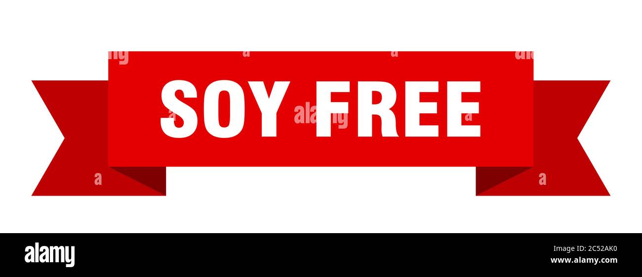 soy free ribbon. soy free isolated band sign. soy free banner Stock ...