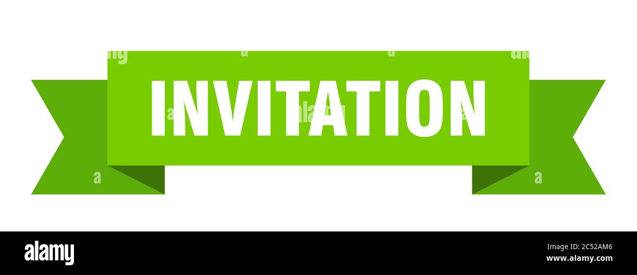 invitation ribbon. invitation isolated band sign. invitation banner ...