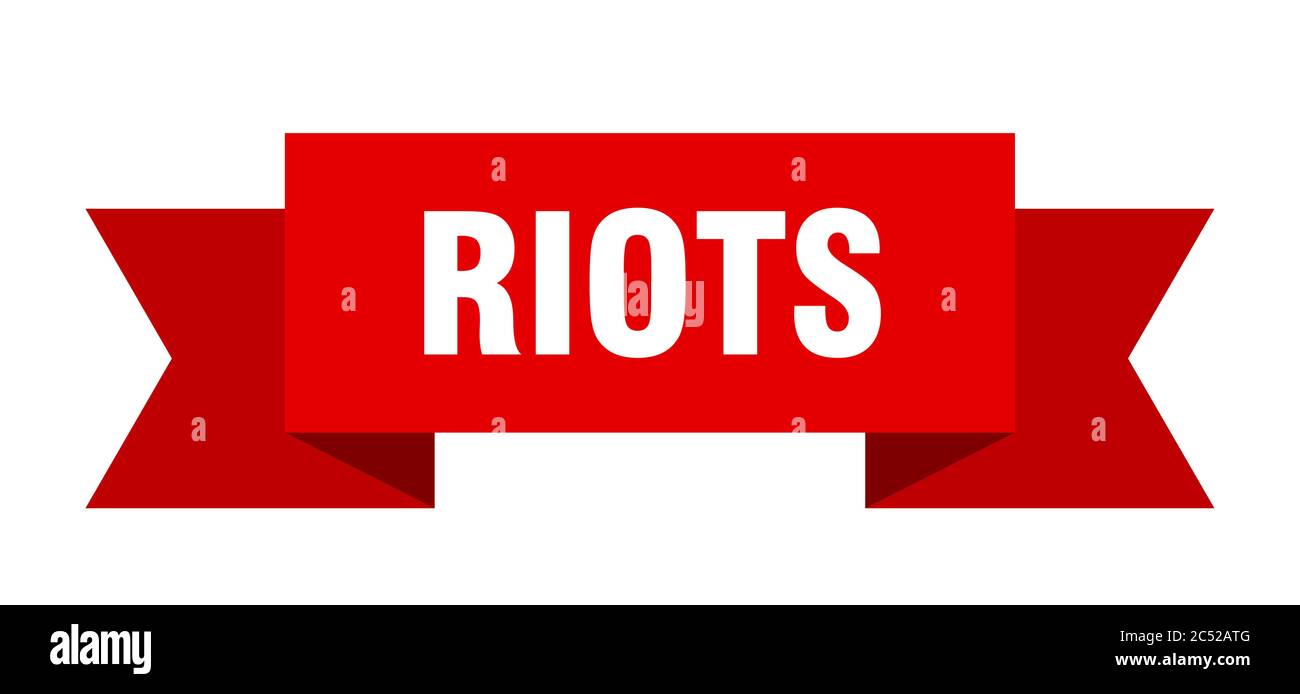 riots ribbon. riots isolated band sign. riots banner Stock Vector Image ...