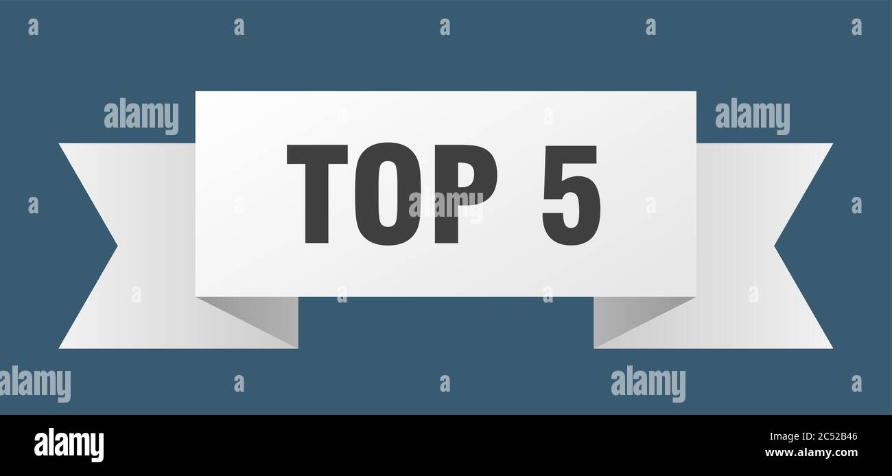 top 5 ribbon. top 5 isolated band sign. top 5 banner Stock Vector Image ...