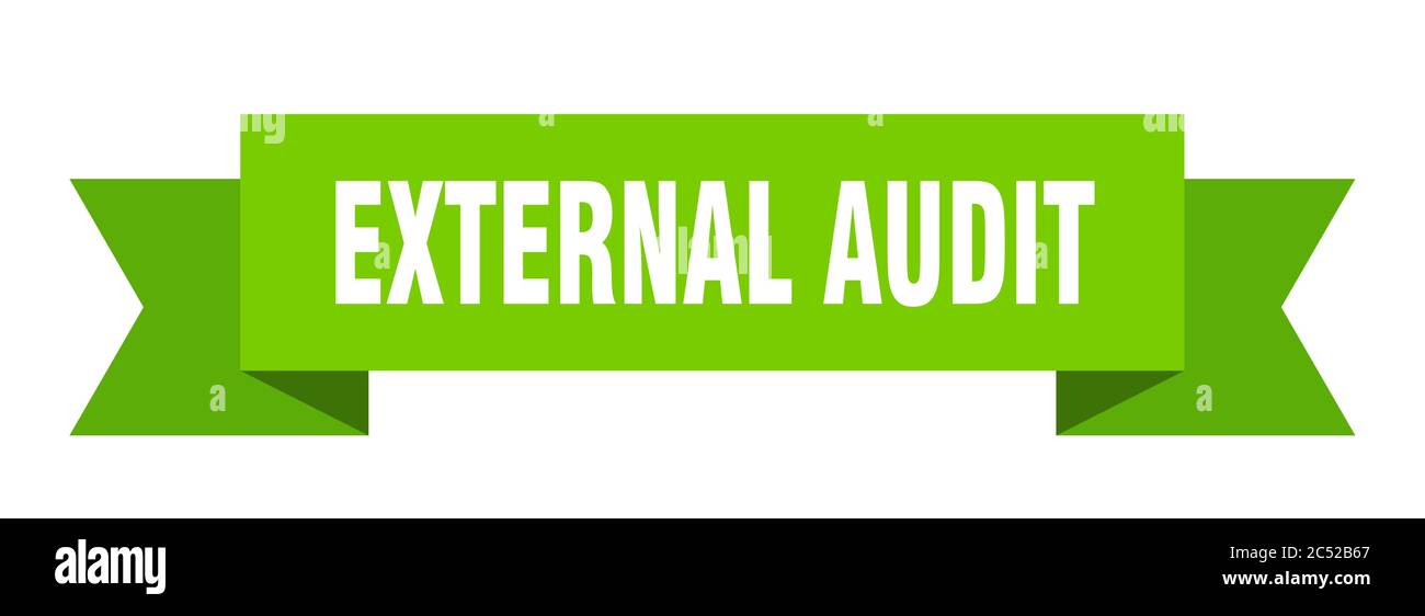 external audit ribbon. external audit isolated band sign. external ...