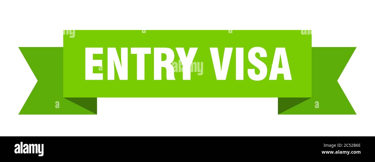 entry visa ribbon. entry visa isolated band sign. entry visa banner ...
