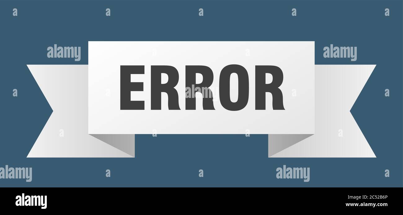 error ribbon. error isolated band sign. error banner Stock Vector Image ...