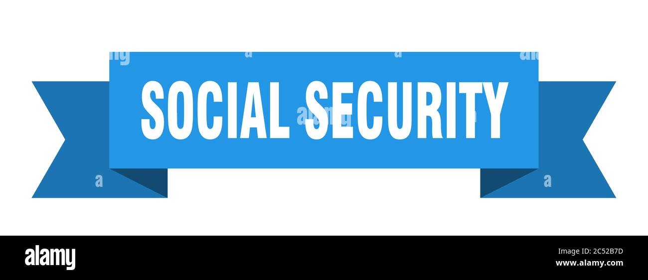social security ribbon. social security isolated band sign. social ...