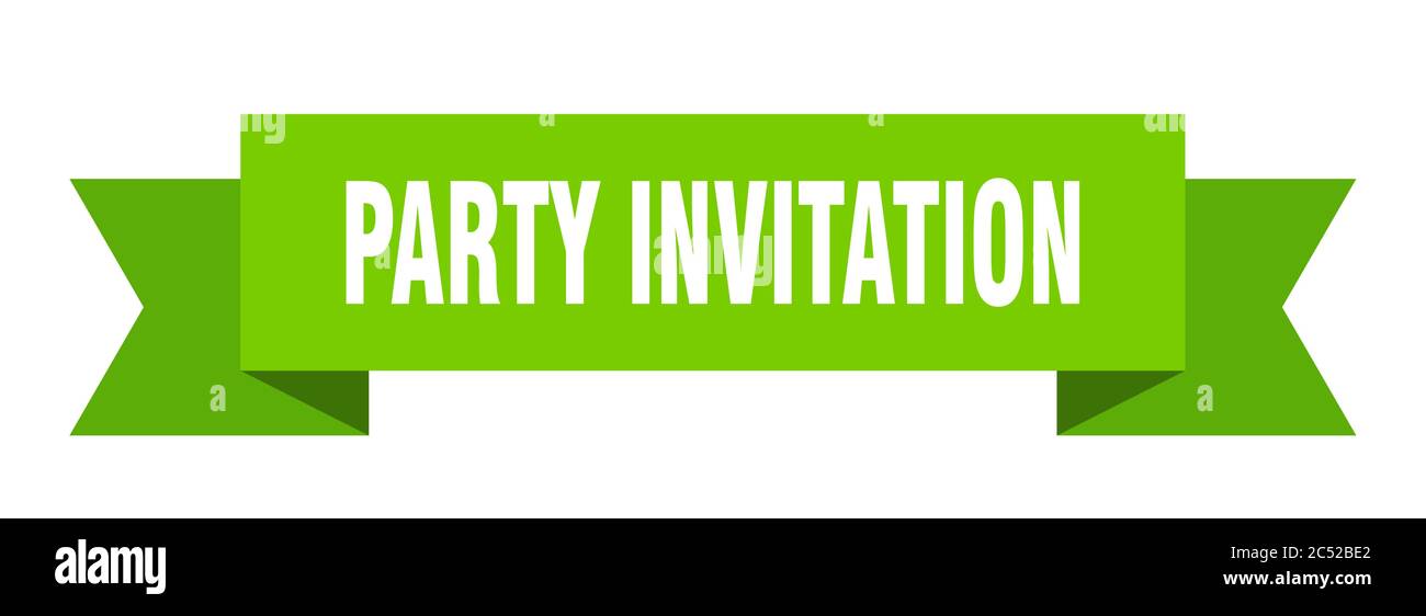 party invitation ribbon. party invitation isolated band sign. party ...