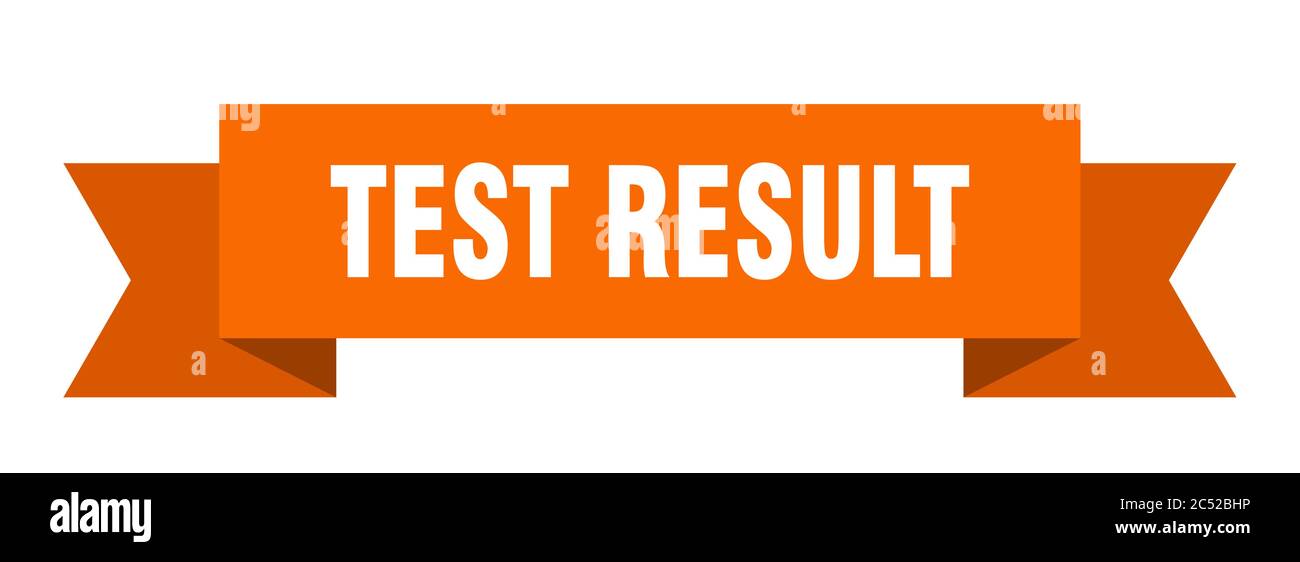 test result ribbon. test result isolated band sign. test result banner ...