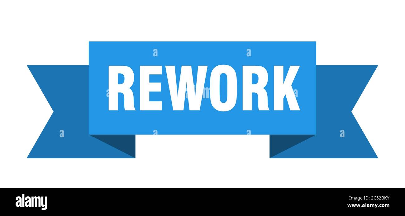 rework ribbon. rework isolated band sign. rework banner Stock Vector ...