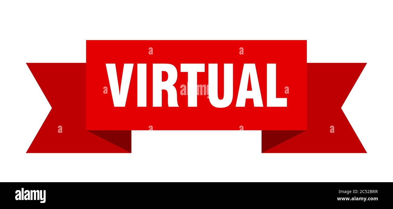 virtual ribbon. virtual isolated band sign. virtual banner Stock Vector ...