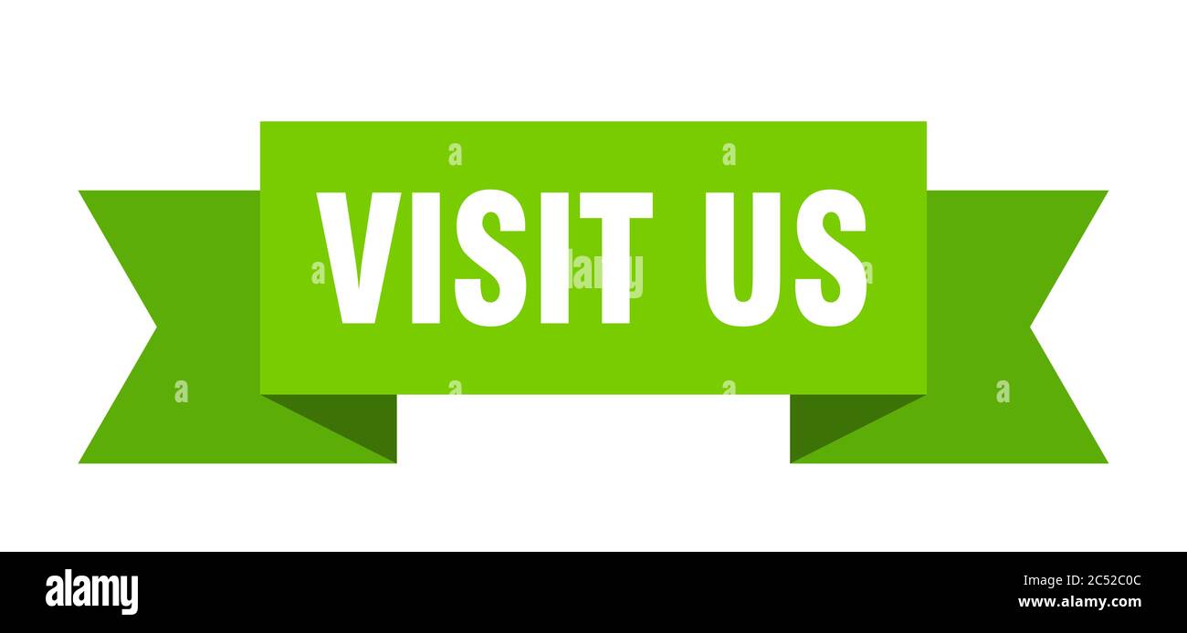 visit us ribbon. visit us isolated band sign. visit us banner Stock ...