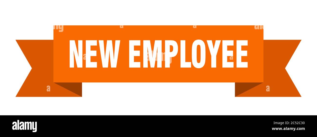 new employee ribbon. new employee isolated band sign. new employee ...