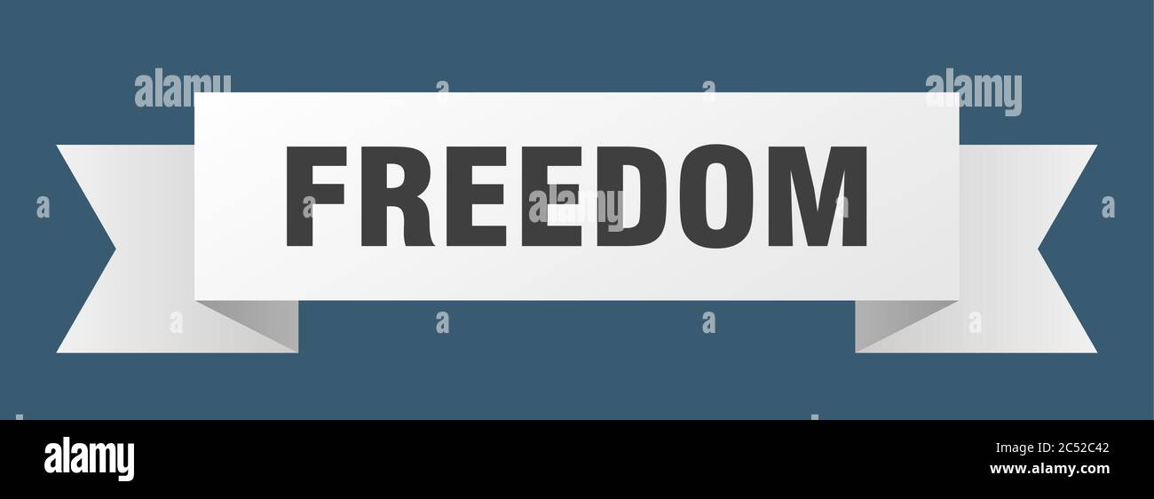 freedom ribbon. freedom isolated band sign. freedom banner Stock Vector ...