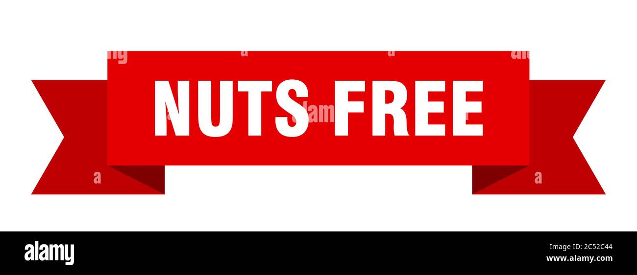 nuts free ribbon. nuts free isolated band sign. nuts free banner Stock ...
