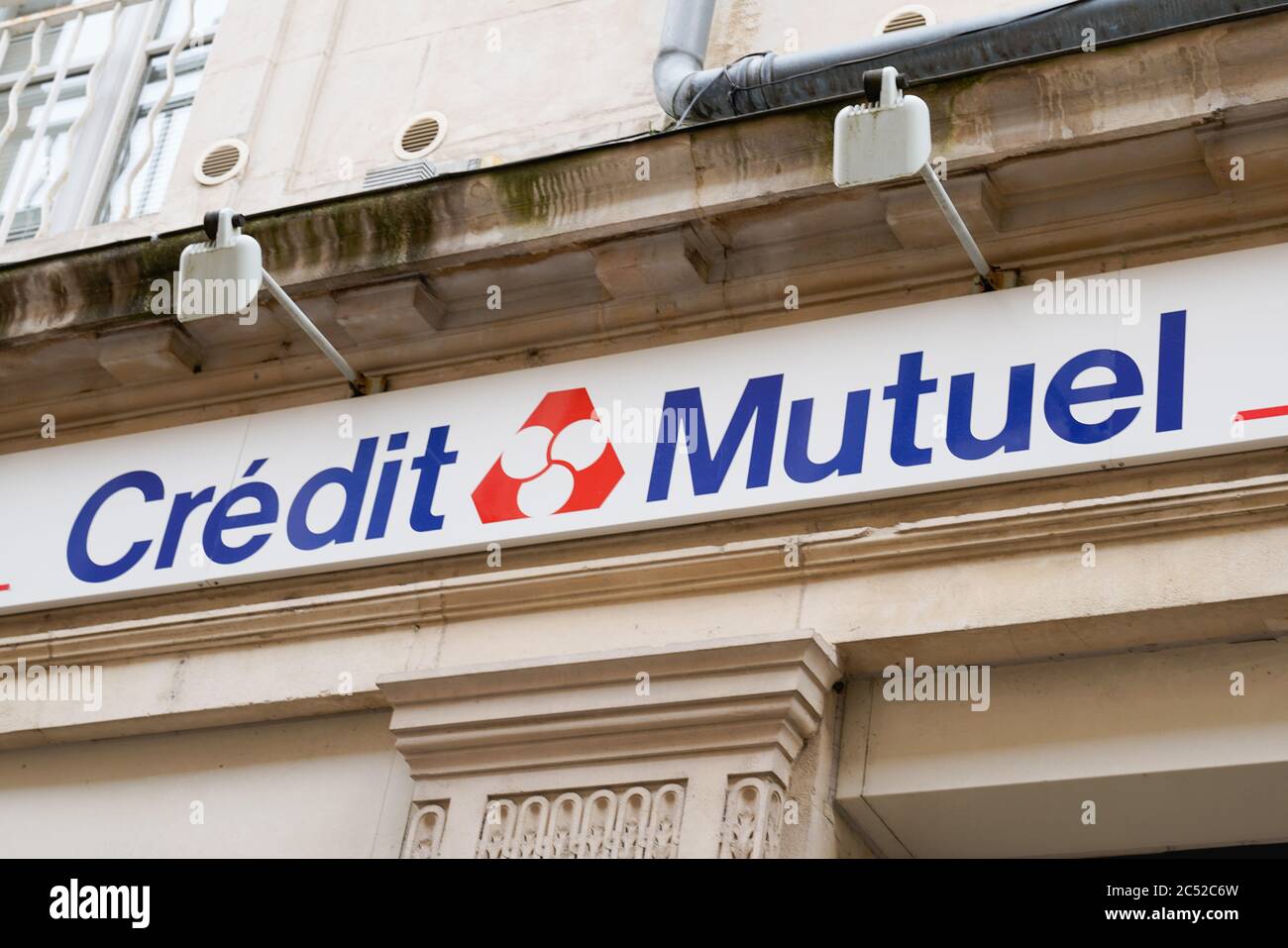 Bordeaux , Aquitaine / France - 06 20 2020 : credit mutuel logo sign of ...